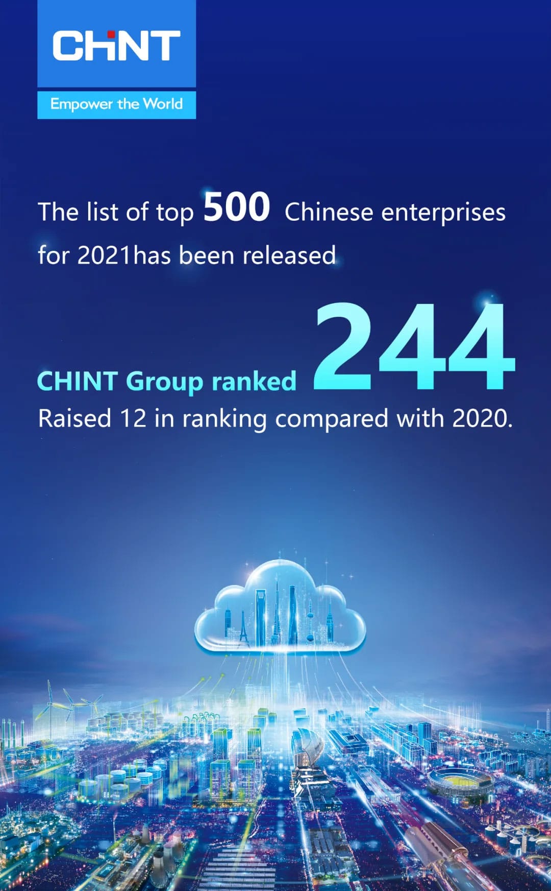 CHINT Got Higher Ranking in the 2021 Top 500 Chinese Enterprises ...